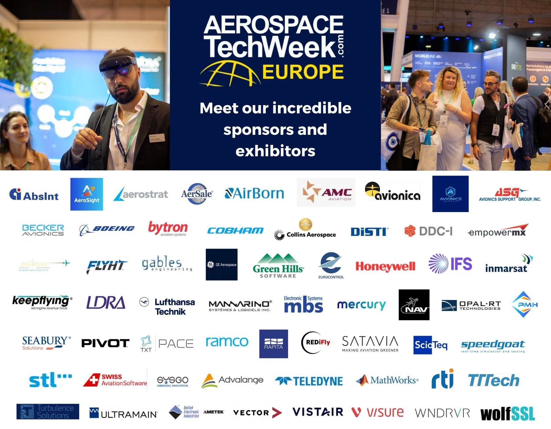 Sponsors and exhibitors at Aerospace Tech Week Europe